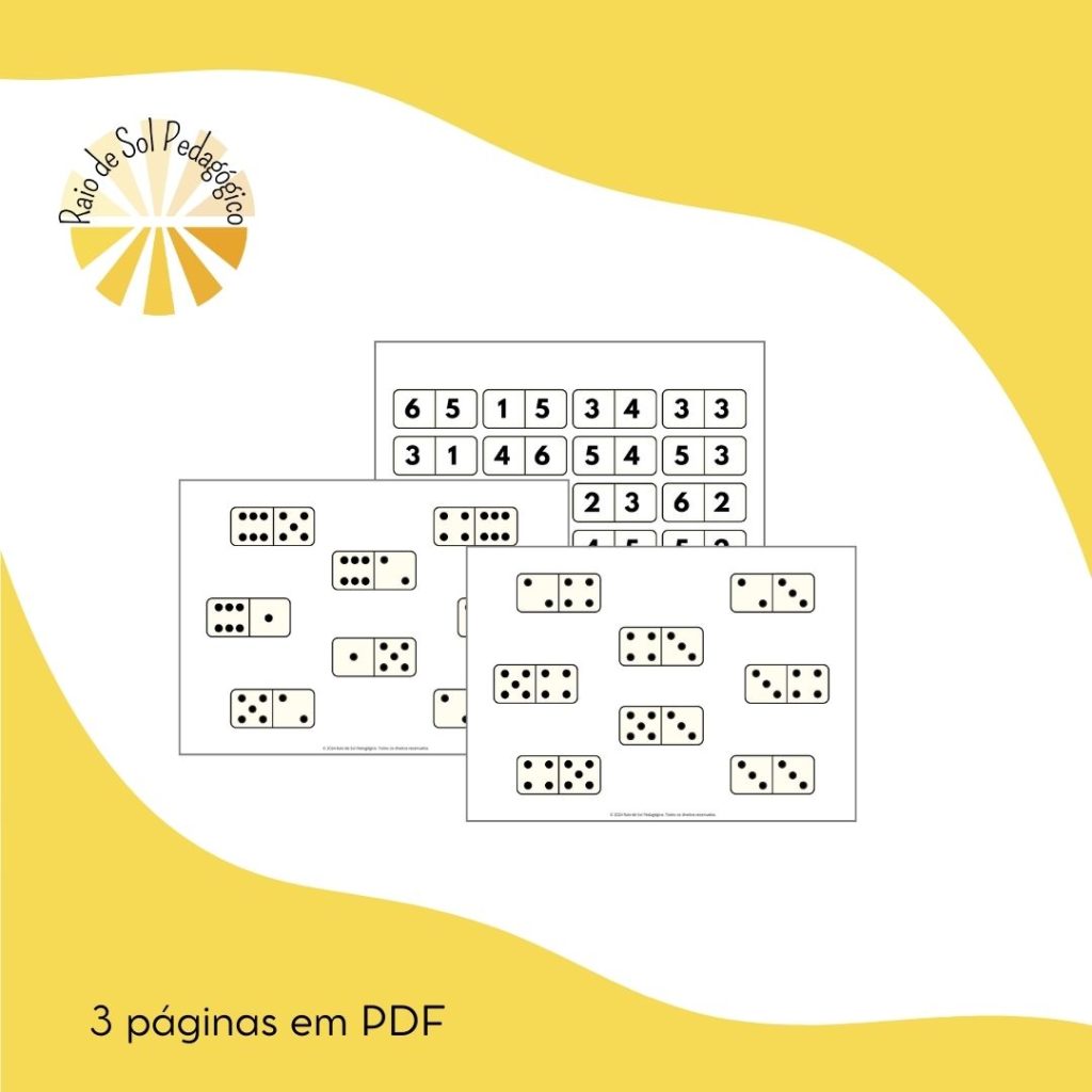 Dominó – Número e Numeral – Raio de Sol Pedagógico