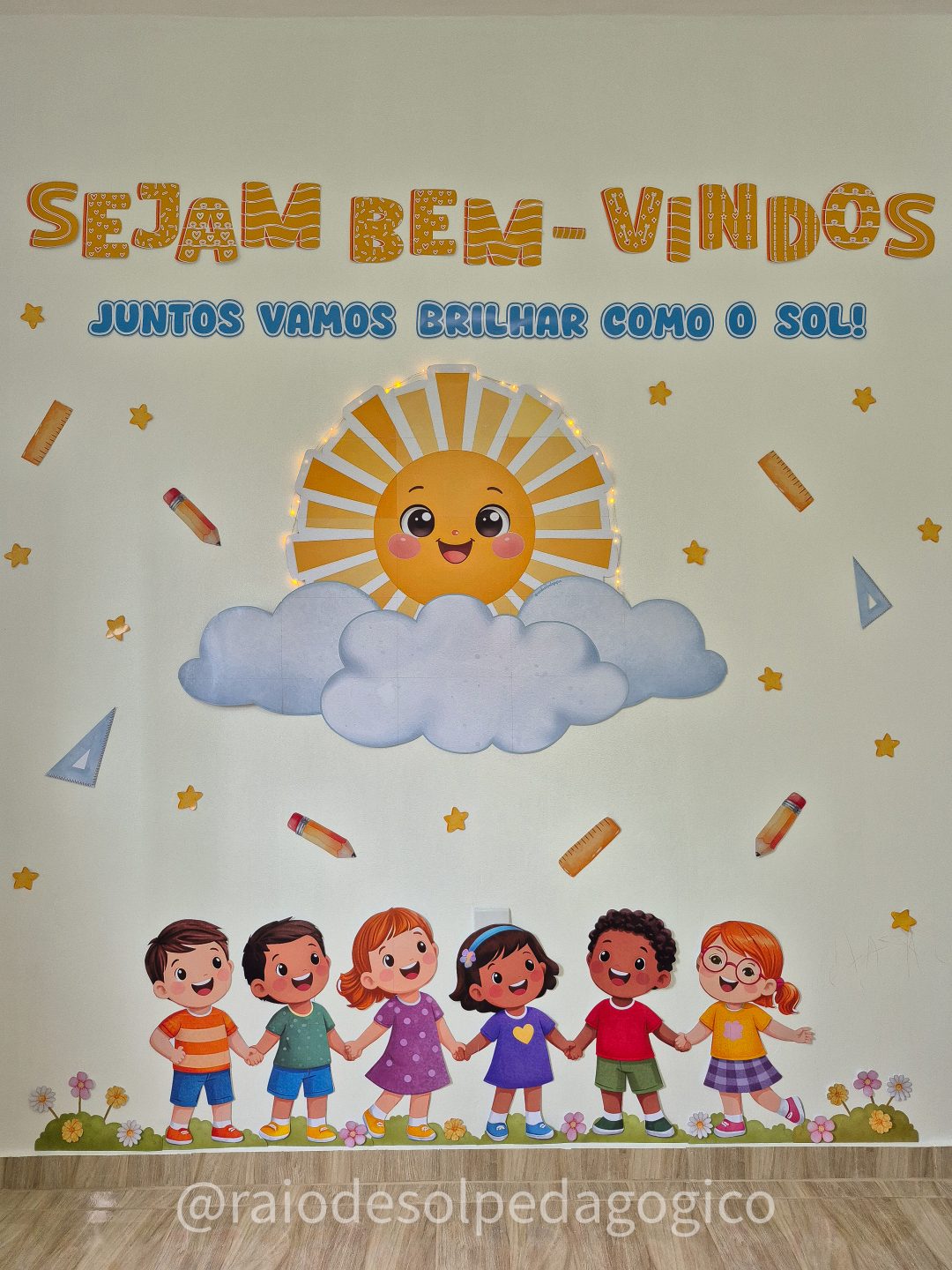 Painel Bem-Vindos Tema Sol – Raio de Sol Pedagógico